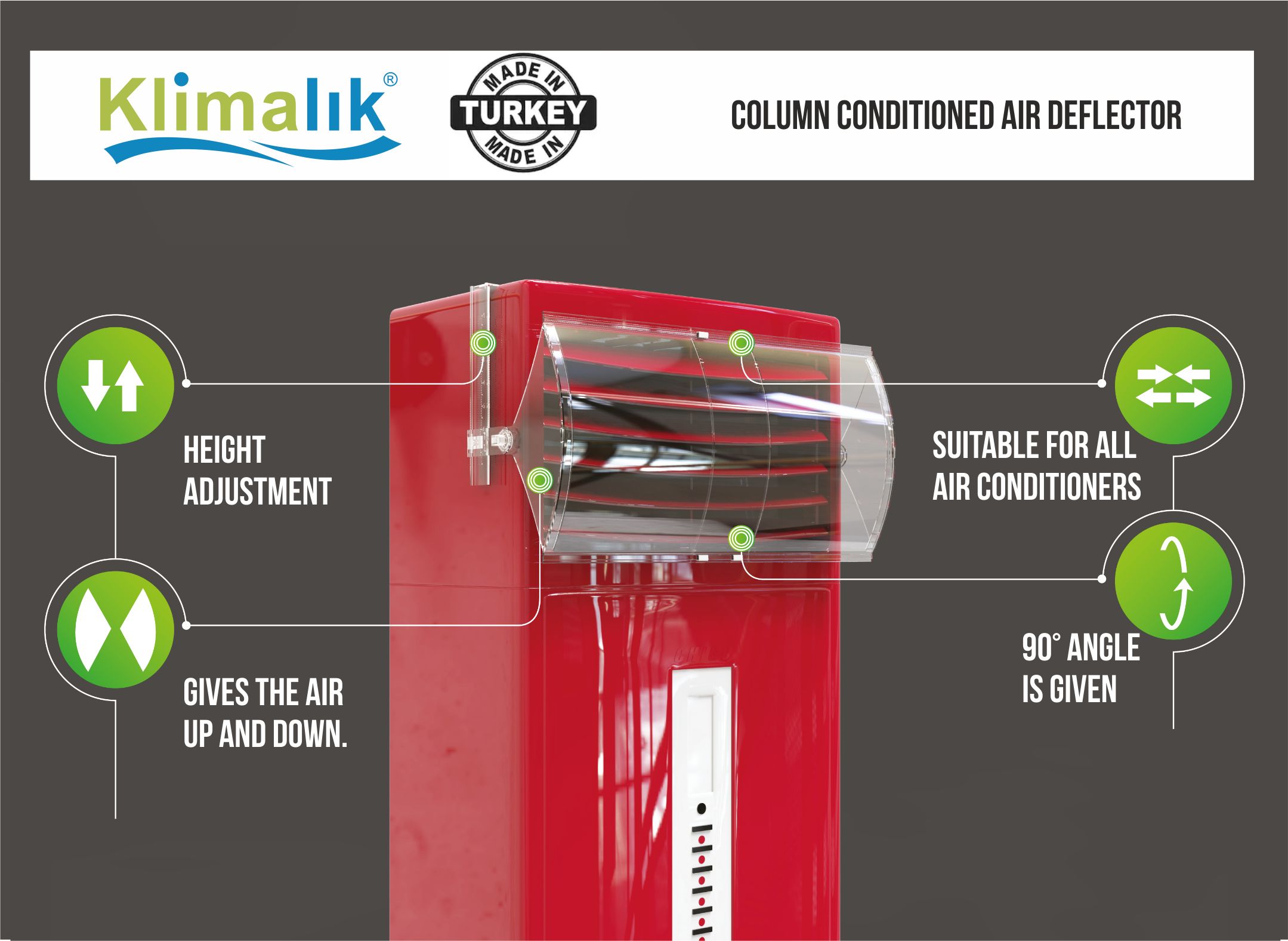 Air conditioner deflector - don't be sick from the air conditioner